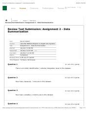Review Test Submission Assignment Data Summarization Pdf Review Test Submission