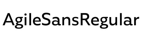 Agile Sans Regular Font