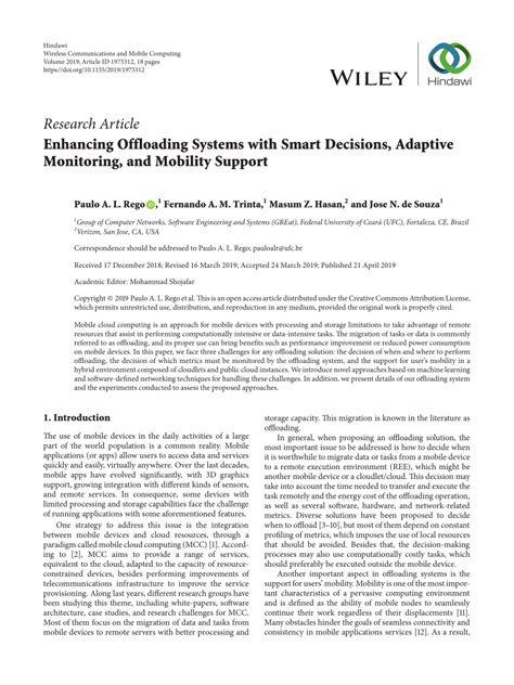 Pdf Enhancing Offloading Systems With Smart Decisions Adaptive