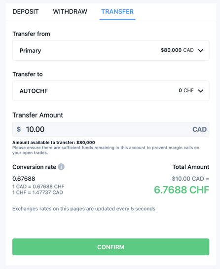 Can I Transfer Funds Between My OANDA Sub Accounts OANDA Canada Corporation