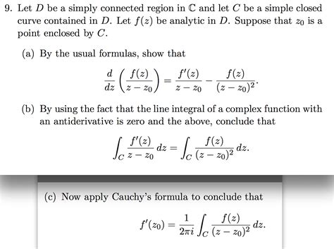 let d be a simply connected region in c and let c be