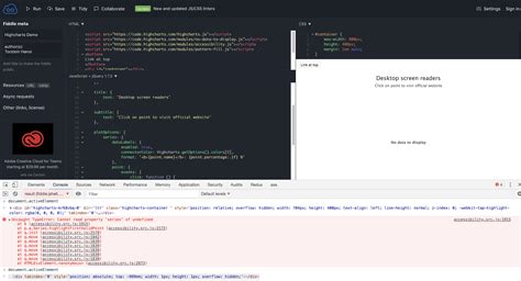 Accessibility Module Cannot Read Property Series Of Undefined When Tabbing Chart When No