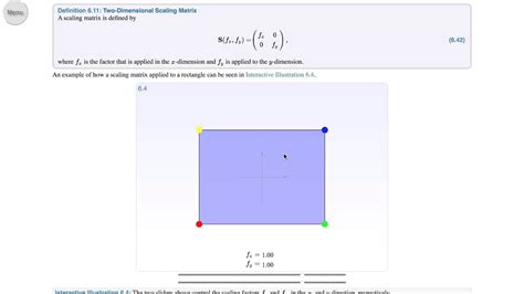 Scaling Matrix In 2d Youtube