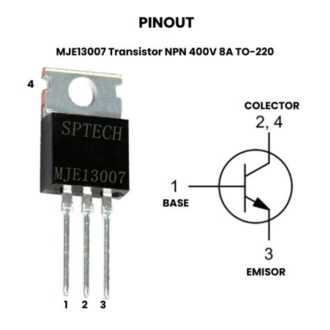 Mje13007 Transistor Npn 400v 8a To 220 Unit Electronics