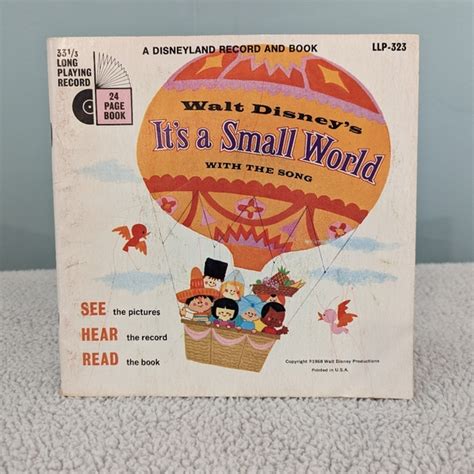 Disney Media Its A Small World Disney Vintage 33 3 Record Story