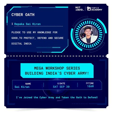 Sai Kiran Repaka On Linkedin Ethicalhackingmegaworkshop Cyberarmy
