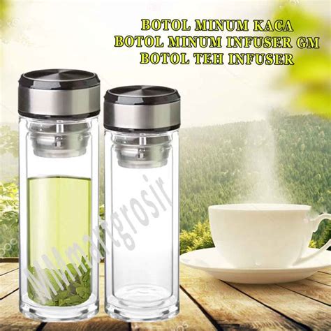 Botol Minum Kaca Gm Botol Teh Infuser Botol Kaca Double Wall