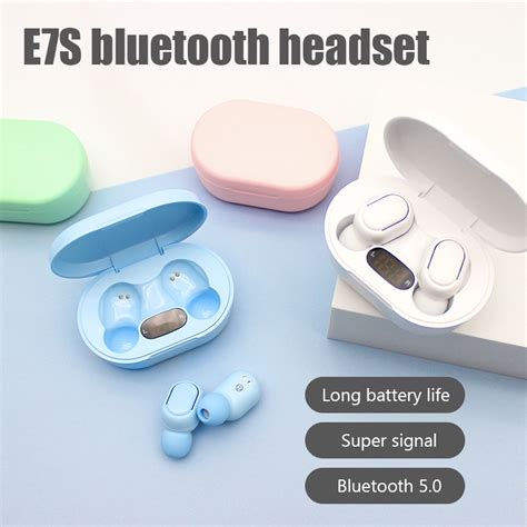 ของแท้ E7s Tws หูฟังบลูทูธไร้สาย พร้อมไมโครโฟน Led กันน้ํา ลดเสียงรบกวน