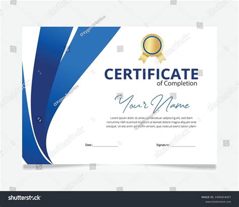 Simple Certificate Design Template Stock Vector Stock Vector Royalty Simple Certificate Design Template Stock Vector Stock Vector Royalty
