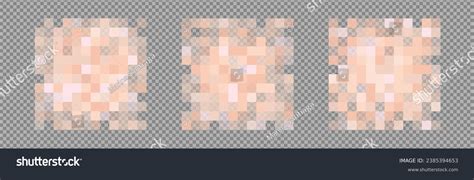 Censor Pixel Sign Set Transparent Nudity Stock Vector Royalty Free Shutterstock