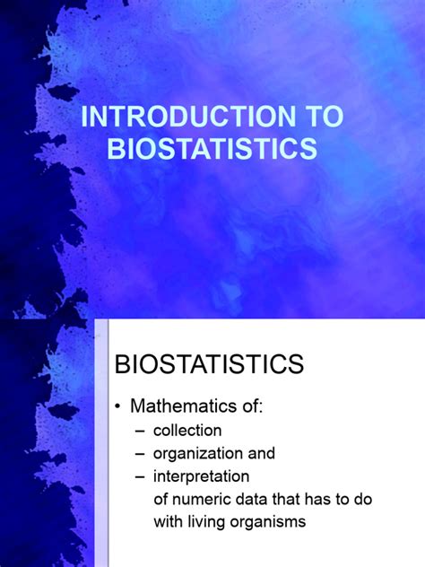 Introduction To Biostatistics 1 Pdf Sampling Statistics Statistics