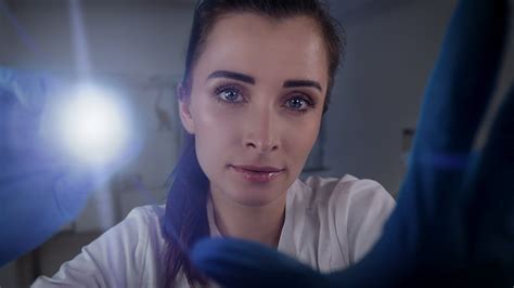Video Asmr Medical Roleplay Doctor Examines Your Headache Doctor S Checkup Eye Exam Asmr
