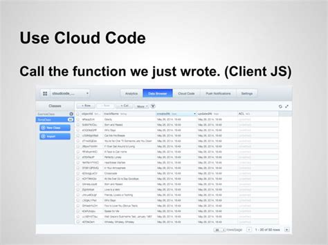 Parse Cloud Code Ppt