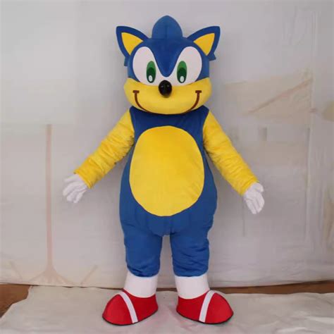Sonic Mascot Costume Fancy Dress Halloween Cosplay Costume For Adults