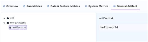 Log And Get Artifacts
