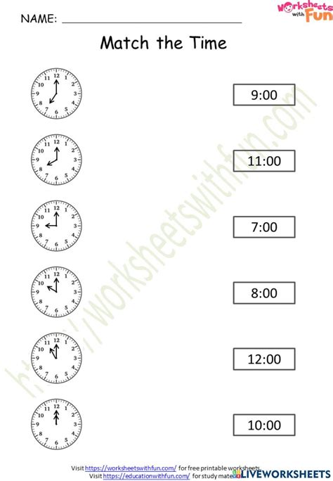 Time Online Exercise For Grade 1 Worksheets Library