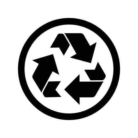 A Black And White Image Of A Recycling Symbol 55335092 Vector Art At
