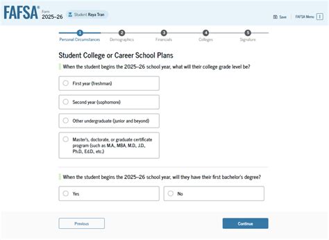 How To Answer Fafsa Student Basic Information Questions Name Address