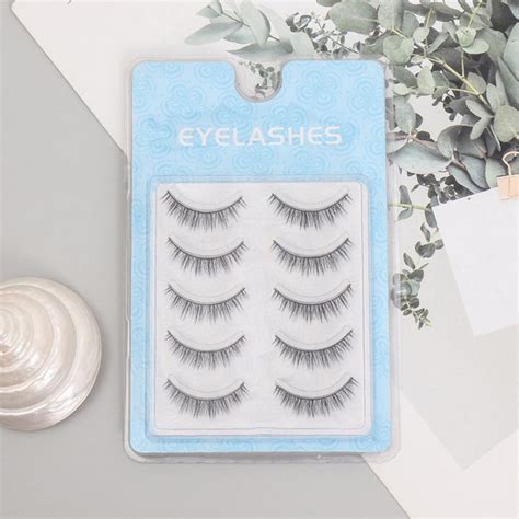 Badu Bg Мигли 5 чифта Премиум красота Удобен грим Изкуствени мигли Аксесоари за ежедневието