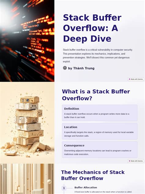 Stack Buffer Overflow A Deep Dive Pdf Information Technology Security