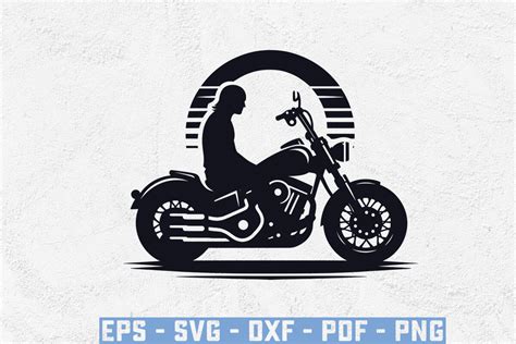 Vintage Motorcycle Silhouette Vector Svg Graphic By Ripongrafix471