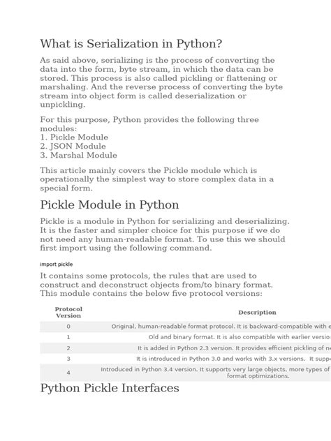 What Is Serialization In Python Pdf Json Computer Programming
