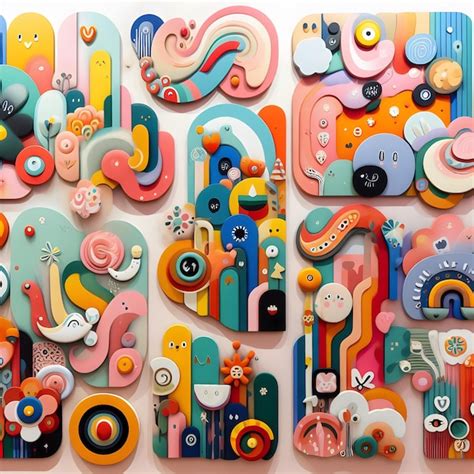 Premium Photo Vibrant Abstract Colorful Plaques Captivating Visuals