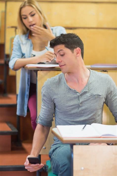 Cheating Babes During Exam Stock Photo Image