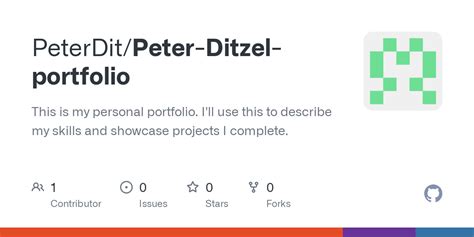 GitHub PeterDit Peter Ditzel Portfolio This Is My Personal Portfolio I Ll Use This To