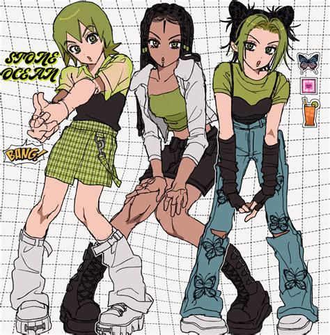 Fu R Y Ermes Costello Foo Fighters Jojo Kuujou Jolyne Jojo No Kimyou Na Bouken Stone