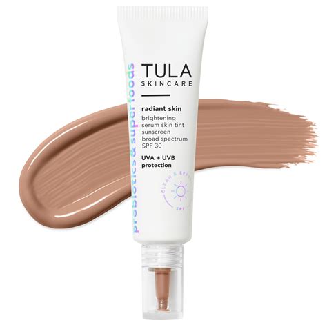Tula Skin Care Radiant Skin Brightening Serum Skin Tint Spf Facial Sunscreen Provides Broad