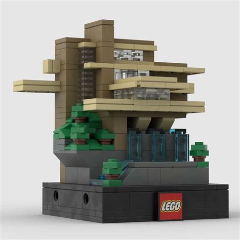 Lego Moc Fallingwater Fix By Uminuo Rebrickable Build With Lego