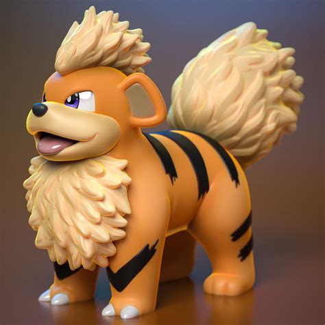 Stl File Growlithe Pokemon・3d Printable Model To Download・cults