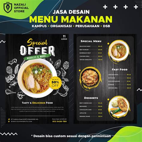 Detail Contoh Desain Menu Makanan Koleksi Nomer 23