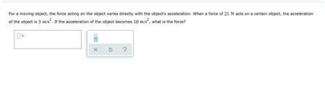 solved for a moving object the force acting on the object