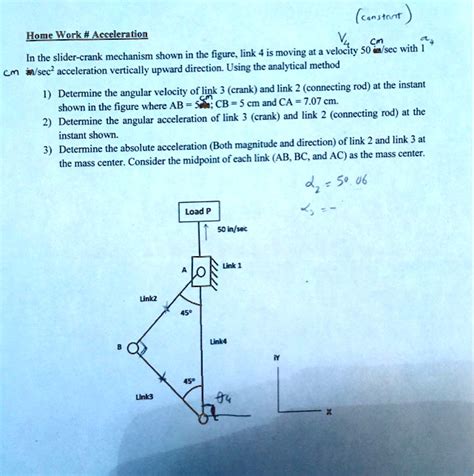 Solved Home Work Acceleration V Cm An Sec Acceleration Vertically Upward Direction Using