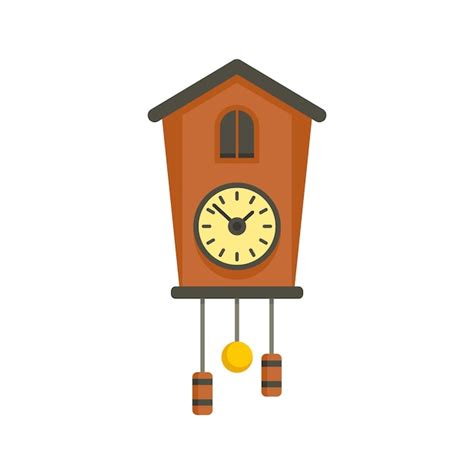 Premium Vector Bird Pendulum Clock Icon Flat Illustration Of Bird Pendulum Clock Vector Icon