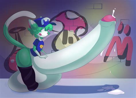 Rule 34 Anthro Balls Big Balls Big Penis Bodily Fluids Domestic Cat Felid Feline Felis Genital