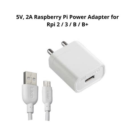 Raspberry Pi 5v 2 2 4A Power Adapter Output Type Micro USB Cretechs