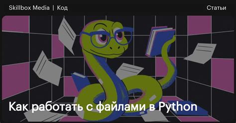 Работа с файлами в Python чтение запись ввод вывод открытие Skillbox Media
