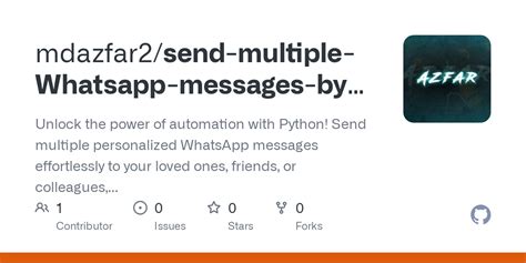 Github Mdazfar2send Multiple Whatsapp Messages By Python Unlock The