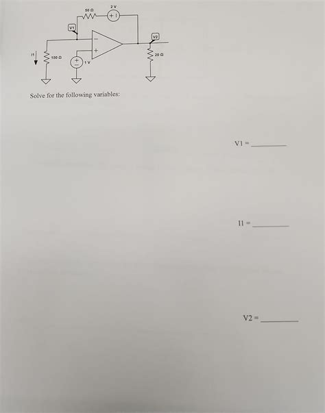 Solve For The Following Variables Chegg