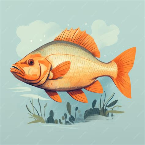Premium Photo Realistic Vector Illustration Of Orange Aila Fish