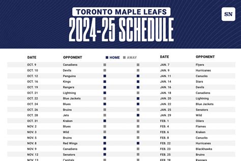 Maple Leafs Printable Schedule 2024 25 Dates Times And Tickets For