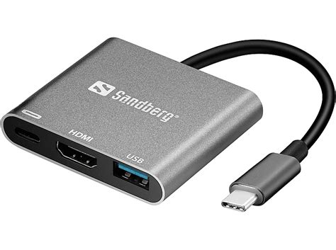SANDBERG USB C Mini Dock HDMI USB Laptop Dockingstationen Weiß MediaMarkt