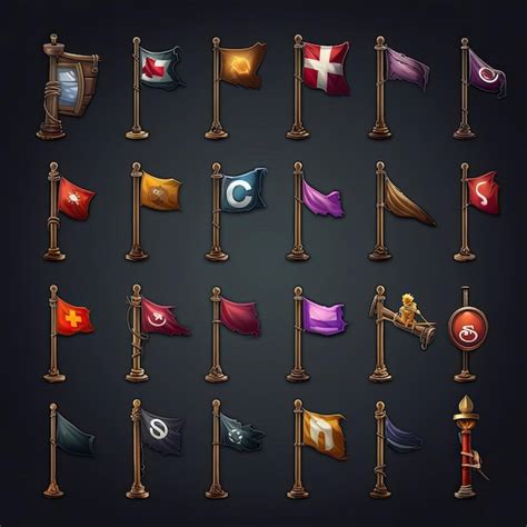 Premium Ai Image Event Flag Pole Game Ai Generated Element Map Pennant Web Waving Pointer