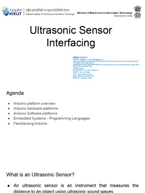 Day3 Overview Of Arduino Ultrasonic Sensor Interfacing Pdf