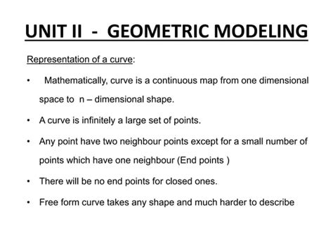 Unit 2 Geometric Modeling Pptx 3 D Graphics Computer Software And Applications