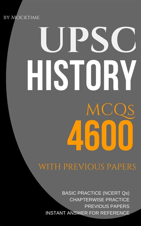 Buy Upsc History 4600 Mcqs From Previous Papers Ncert Books Chapterwise Practice Qs For Upsc