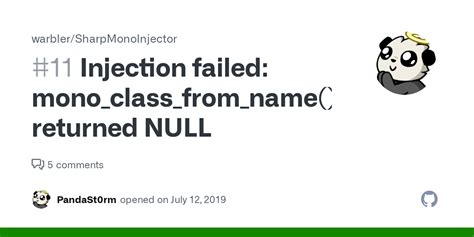Injection Failed Monoclassfromname Returned Null · Issue 11 · Warblersharpmonoinjector